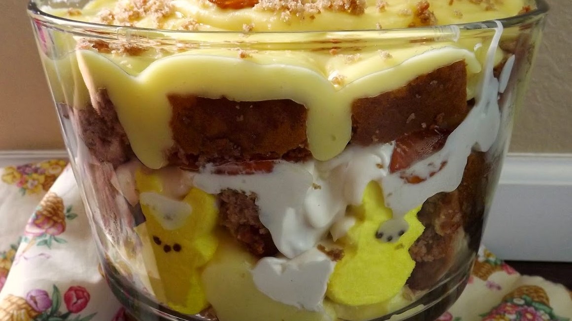 bunny trifle for Easter dessert - Little Dove Blog