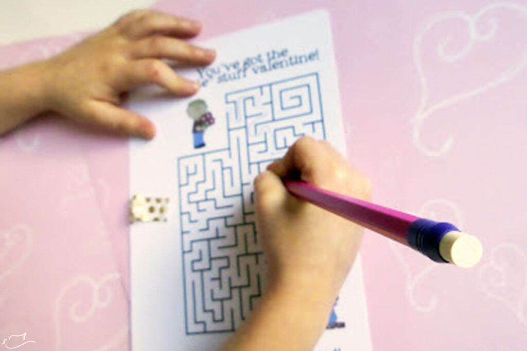 "write" stuff valentines: fun maze valentines - Little Dove Blog