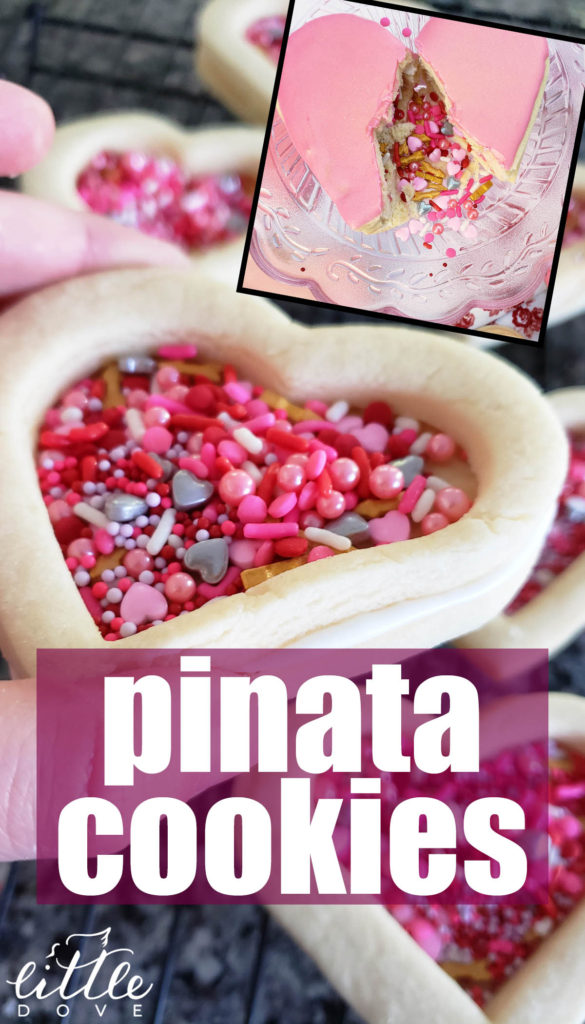 pinata cookies for Valentine's Day - Little Dove Blog
