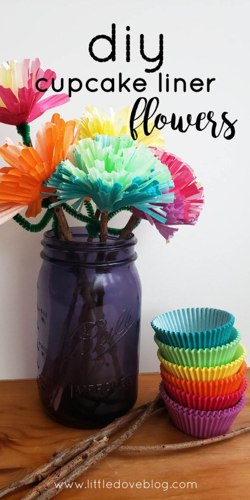 cupcake liner flowers for spring - Little Dove Blog