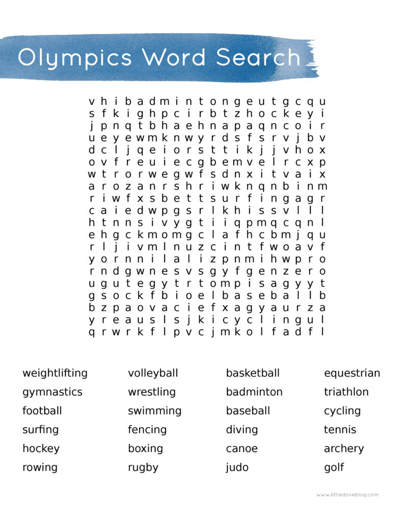 fun summer Olympics games for kids - Little Dove Blog