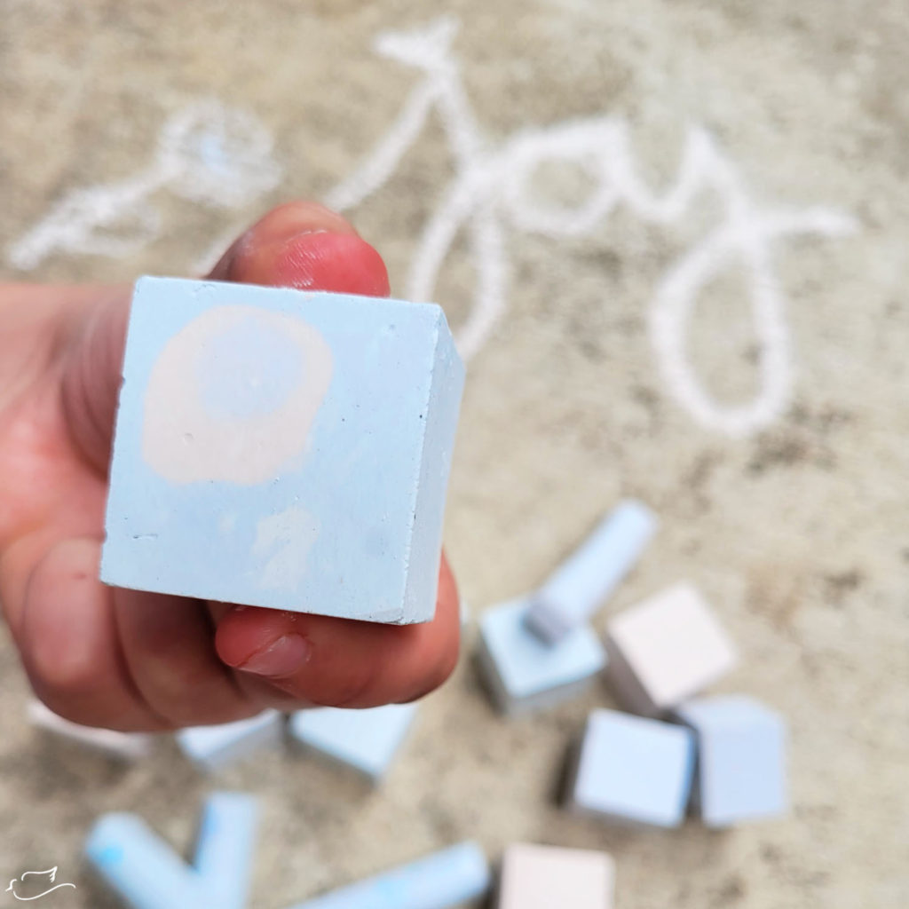 how to make your own DIY sidewalk chalk - Little Dove Blog