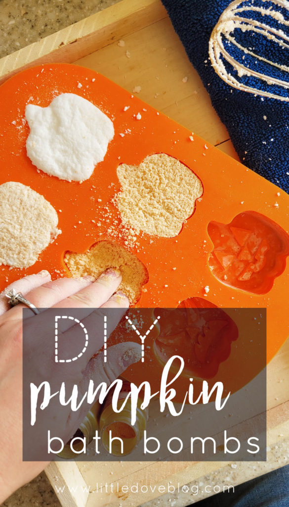 diy pumpkin bath bombs for fall - Little Dove Blog