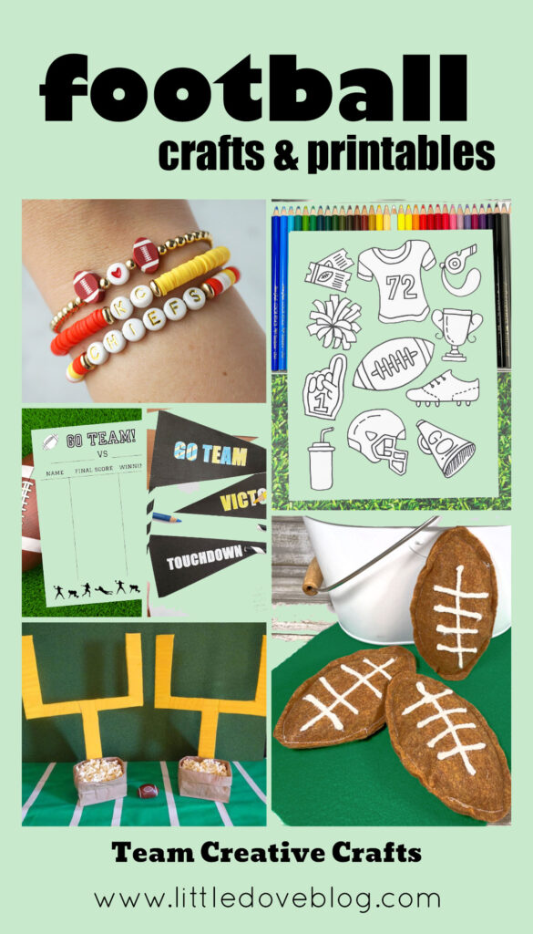 easy football crafts for this season - Little Dove Blog