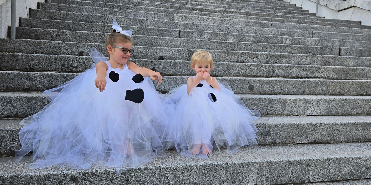 DIY tulle ghost costumes for kids - Little Dove Blog